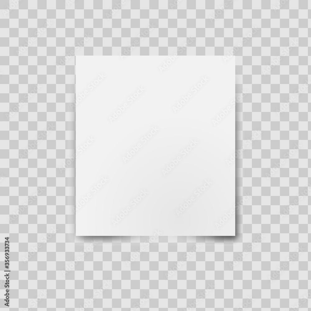 Square blank sheet of paper with curved corners Stock Vector | Adobe Stock