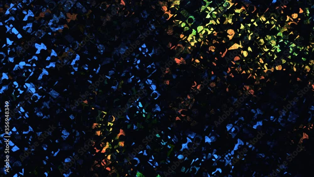 real shiny led light moving over silver rainbow holo foil, glitter ...