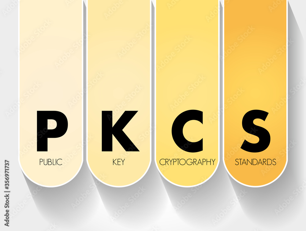 Vetor de PKCS - Public Key Cryptography Standards acronym, technology ...
