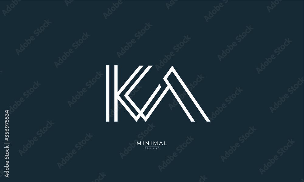 Alphabet letter icon logo KA Stock Vector | Adobe Stock