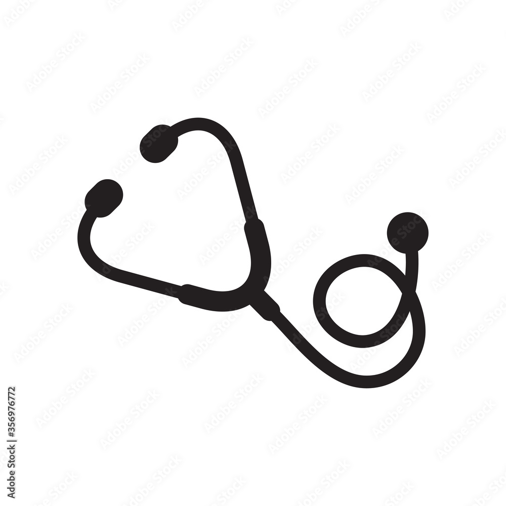 stethoscope icon logo illustration template Stock Vector | Adobe Stock