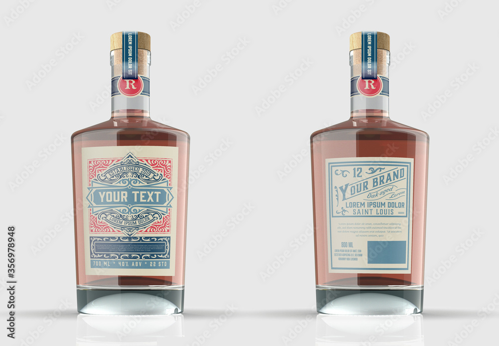 Vintage Liquor Label Packaging Layout Stock Template | Adobe Stock