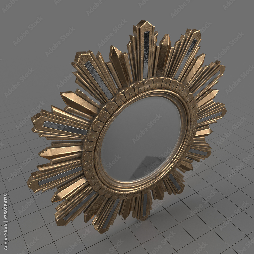 Sun shaped mirror Stock 3D asset | Adobe Stock