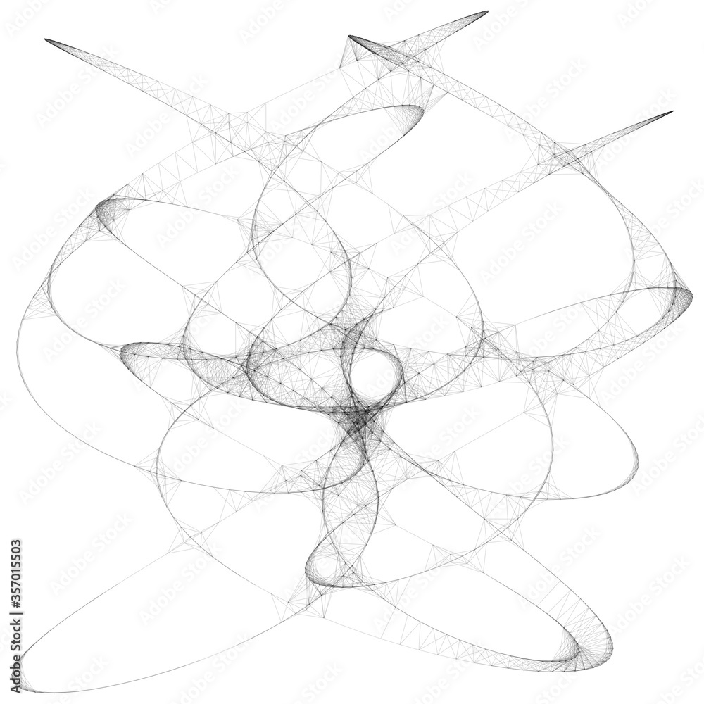 Abstract curve line art sketch illustration Stock Illustration | Adobe ...