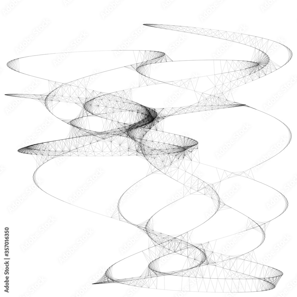 Abstract curve line art sketch illustration Stock Illustration | Adobe ...