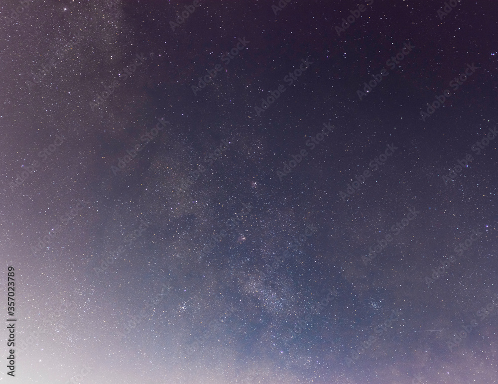 Milky Way Galaxy in a Light Polluted Sky Stock-Foto | Adobe Stock