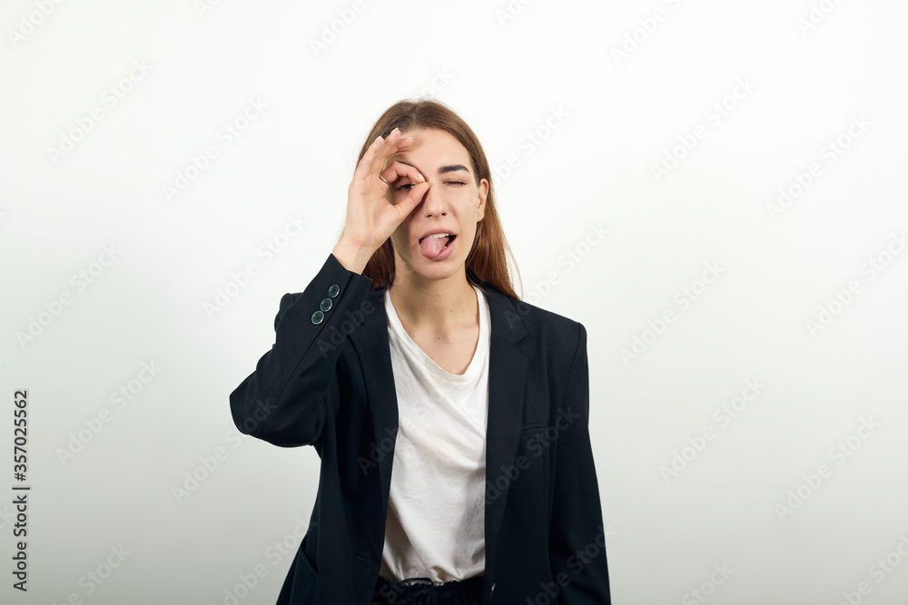 View of hand fingers showing ok sign, gesturing making okay, human ...