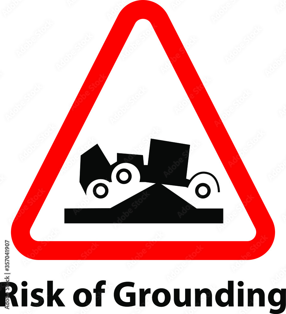 risk of grounding warnings sign Stock Vector | Adobe Stock