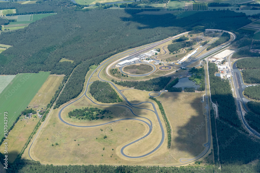 Contidrom in Niedersachsen, Luftbild der Teststrecke Stock Photo ...