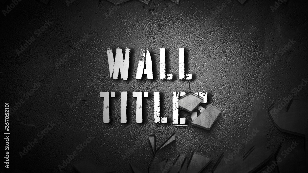 Fractured Wall Title Stock Template | Adobe Stock
