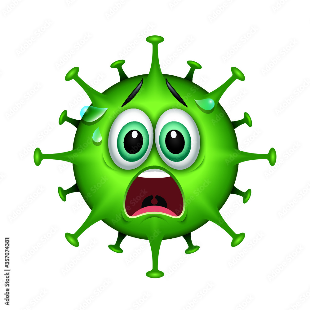 3d cartoon virus - emoji - vector illustration Stock Vector | Adobe Stock