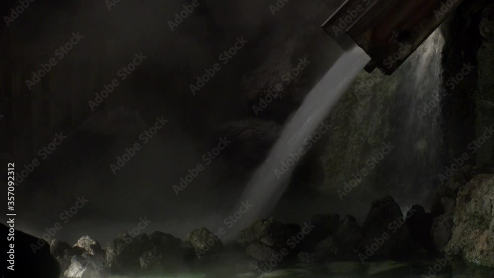 Stockvideon KUSATSU CITY, GUNMA, JAPAN - APRIL 2020 : Scenery of ...