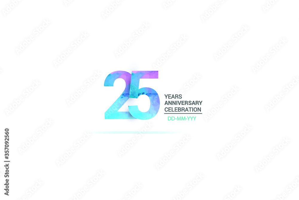 25 years anniversary celebration logotype. anniversary logo with ...