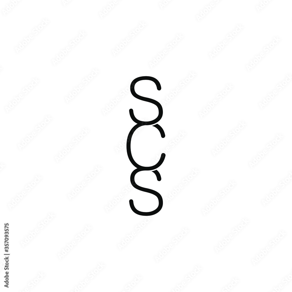 scs letter original monogram logo design Stock Vector | Adobe Stock