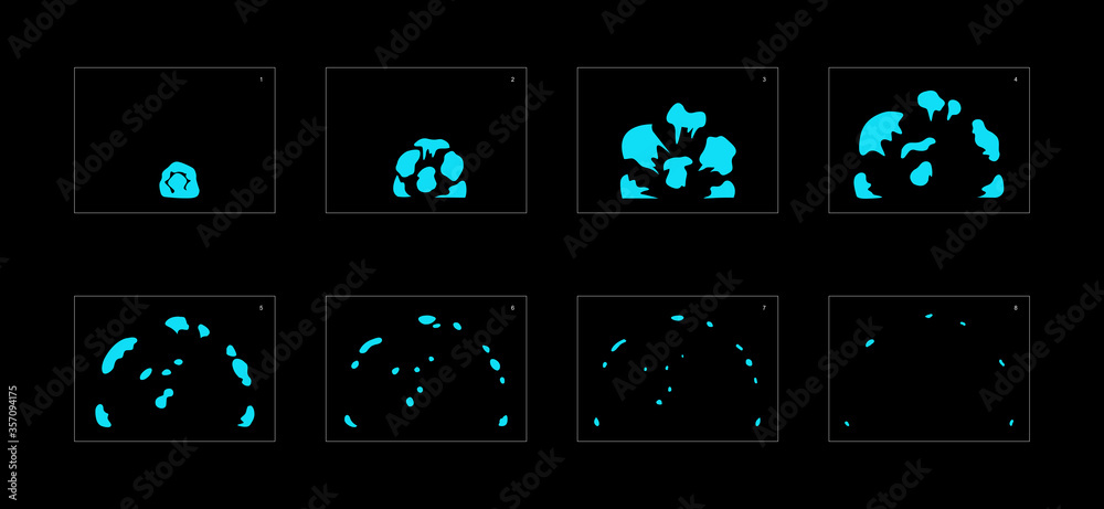 Water explosion effect. Explosion Animation effect. Animation Sprite ...