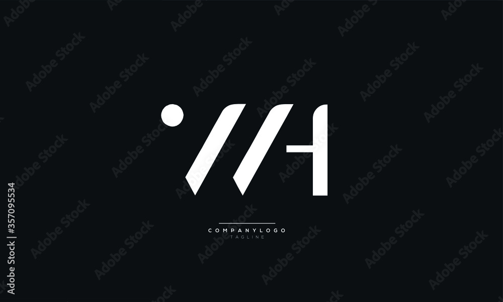 WH Letter Logo Alphabet Design Icon Vector Symbol Stock Vector | Adobe ...