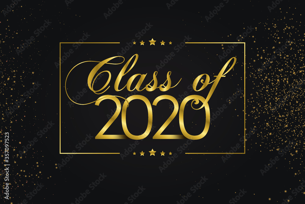 Class of 2021 Graduate Gold Lettering Graduation. Template for ...