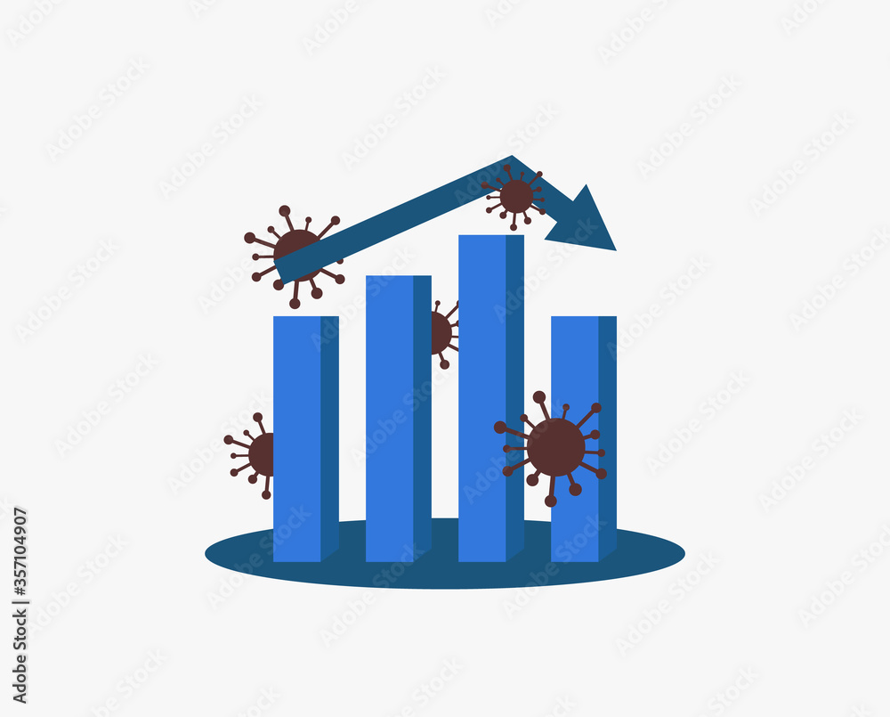 Bar Chart. Covid - 19 data statistic infographic chart template. Chart ...