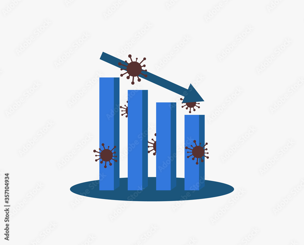 Bar Chart. Covid - 19 data statistic infographic chart template. Chart ...