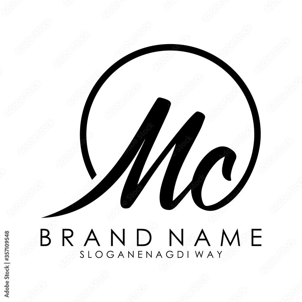 letter mc logo design concept vector Stock Vector | Adobe Stock