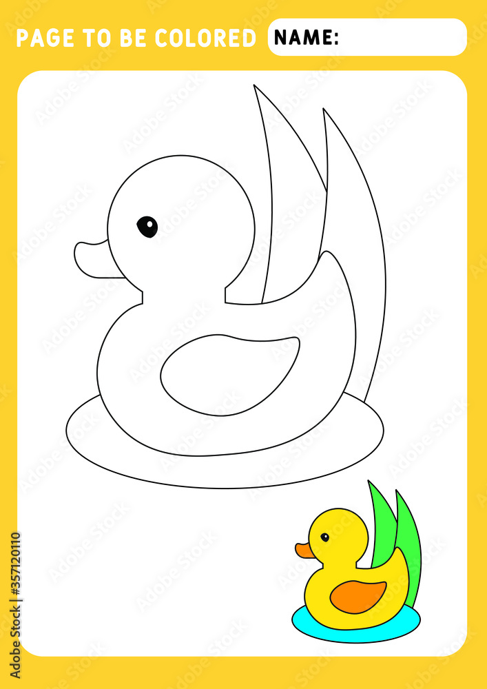 Page to be colored. Coloring Book Animal. duck. Funny Coloring Book ...