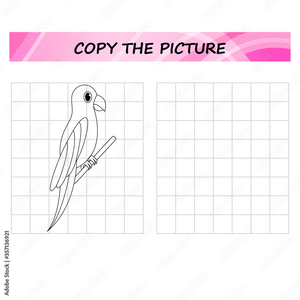 copy the picture, worksheet. Education game for children. puzzle game ...