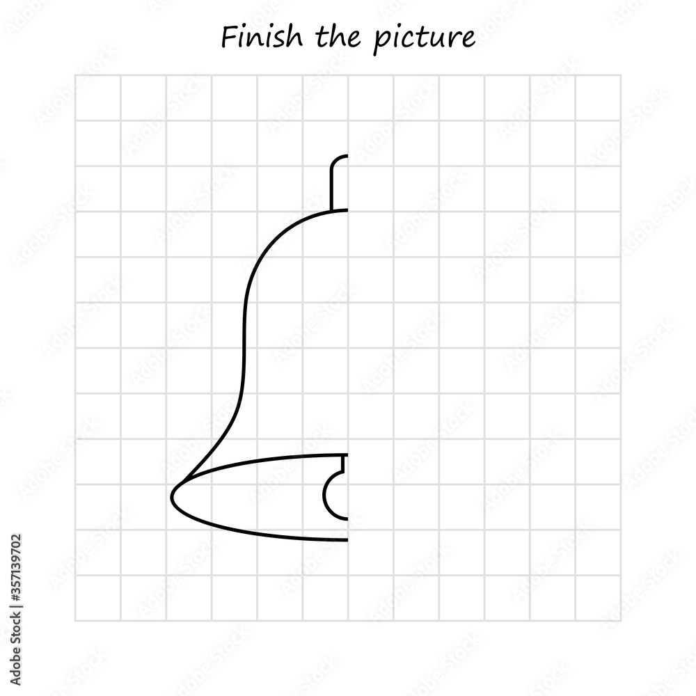 copy and coloring the picture, educational game for preschool Stock ...