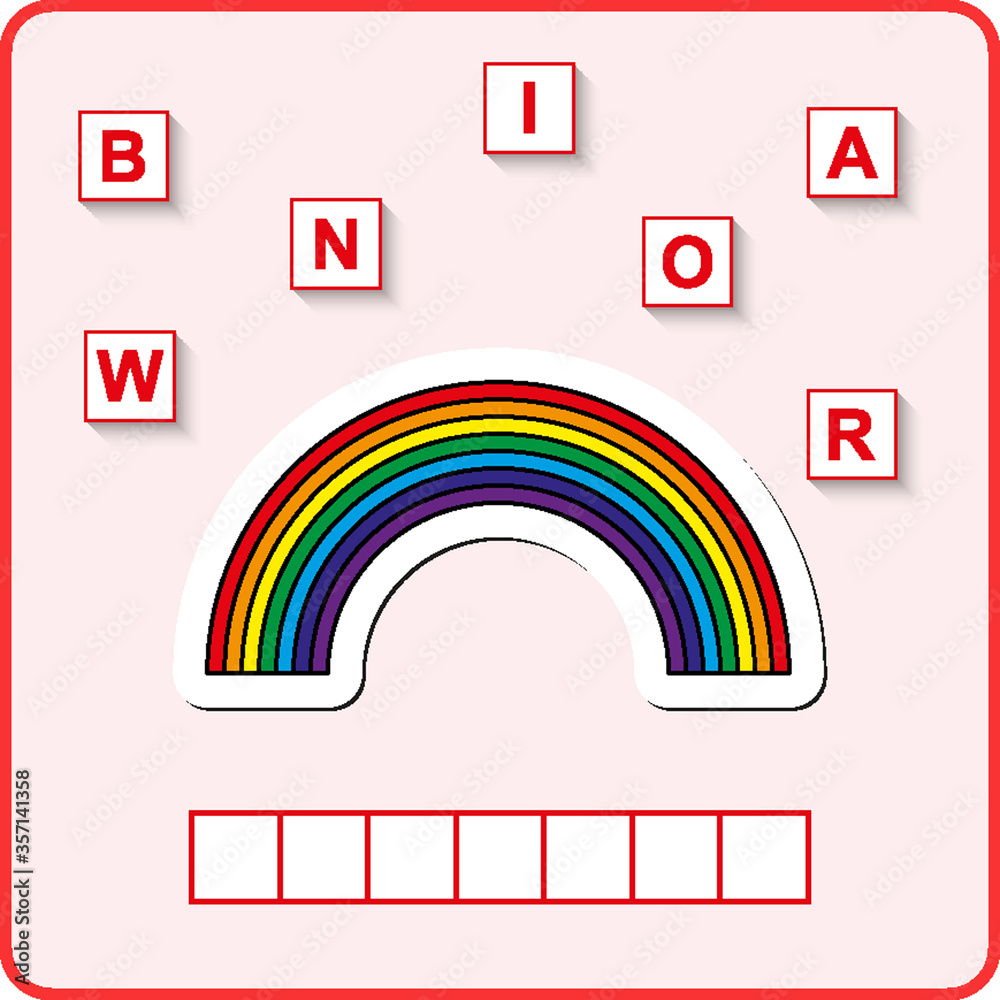 worksheet for preschool kids/ Words puzzle educational game for ...