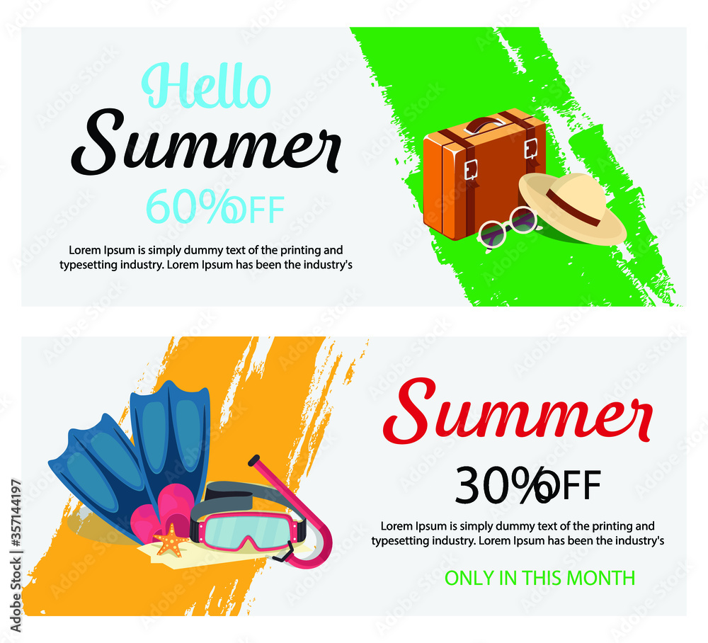 summer coupon banner with text can change, design by global stock image ...