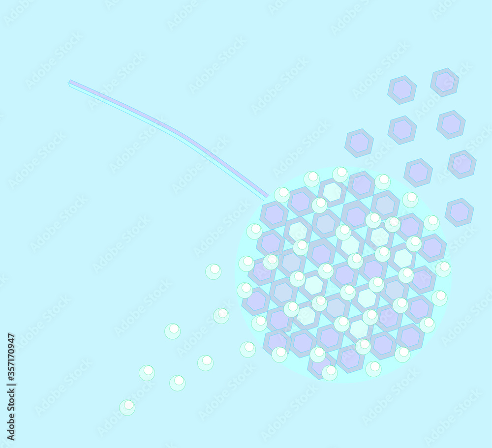 abstract drawing of the molecular structure of an atom Stock Vector ...
