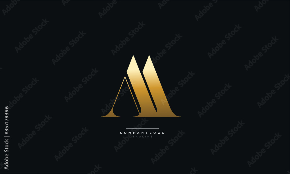 AA Letter Logo Alphabet Design Icon Vector Symbol Stock Vector | Adobe ...
