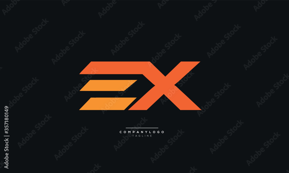 EX Letter Logo Alphabet Design Icon Vector Symbol Stock Vector | Adobe ...