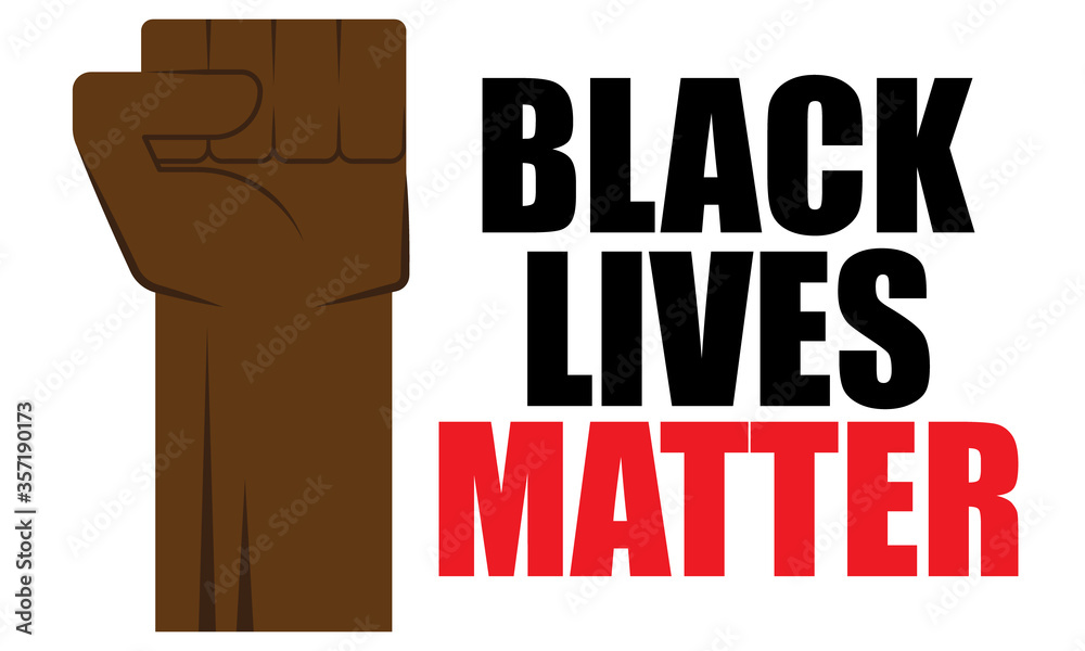 we are all the same. people are people. Symbol stop racism. Black lives ...