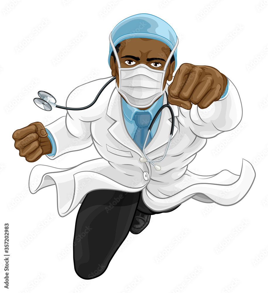 Super hero doctor concept. A medical healthcare professional as a ...
