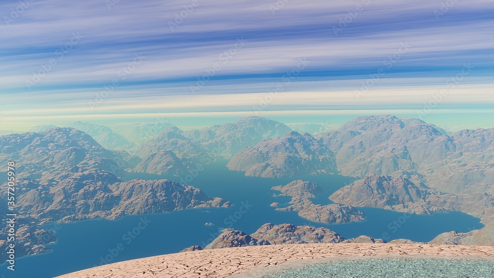 detailed planet surface, space background, surreal surface, computer ...