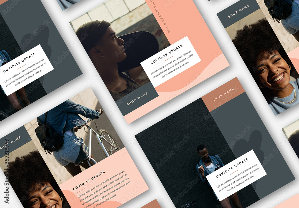 Social Media Post Layouts Stock Template | Adobe Stock