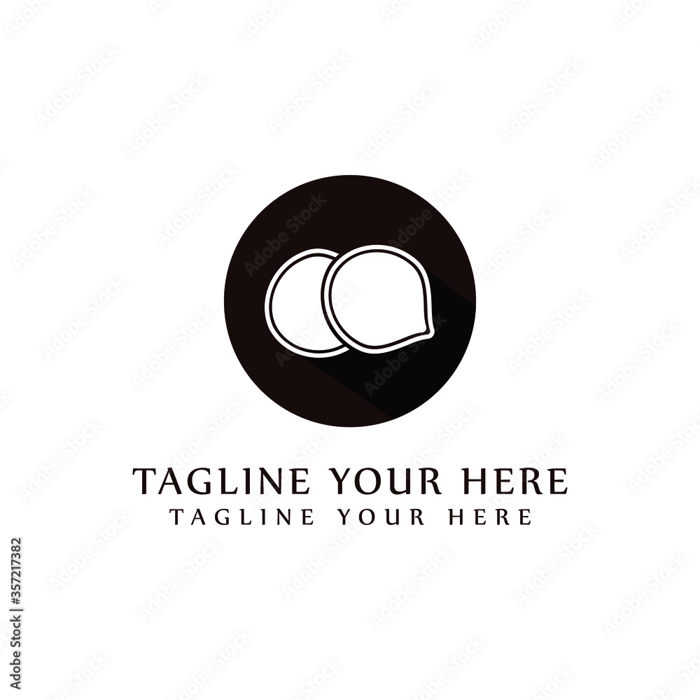 abstract hazelnut logo design. hazelnut symbol icon. Stock Vector ...