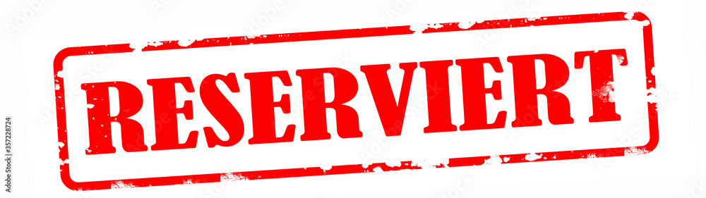 Roter Stempel Banner mit dem Wort "RESERVIERT", isoliert auf weißem ...