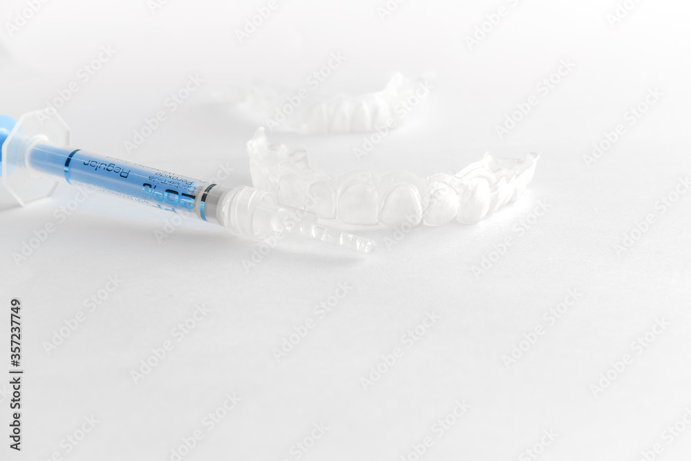 Teeth tray for dental whitening opalescence and bleaching gel syringe ...