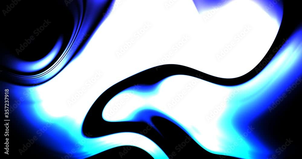 Neon bright blue luminous fire plasma, dynamic flame of a gas burner ...
