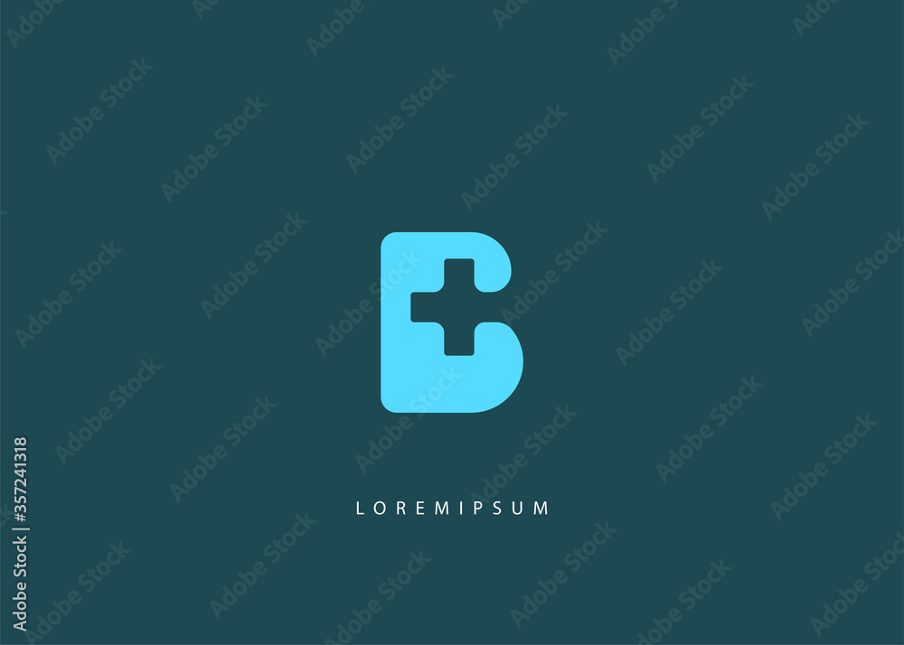 Letter Initial B health logo design inspiration Stock Vector | Adobe Stock
