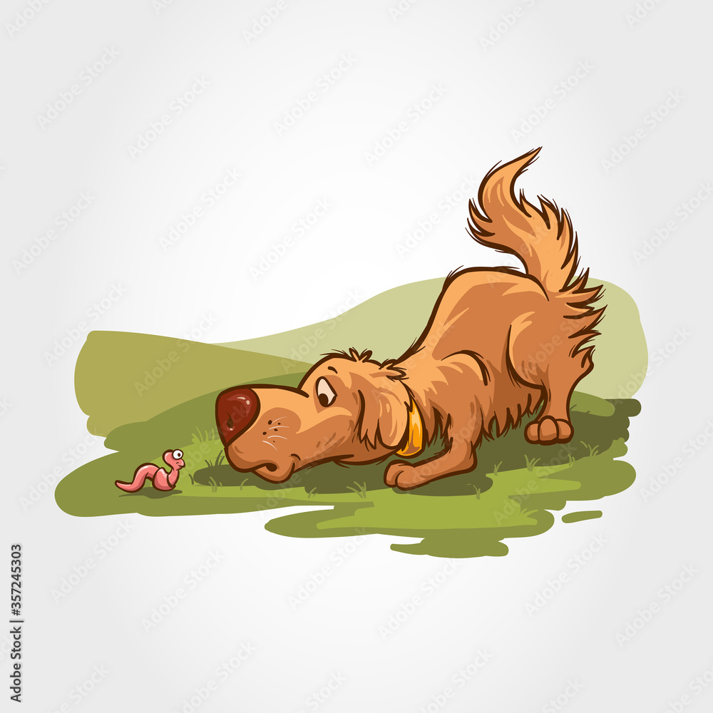 Dog Playing Cartoon