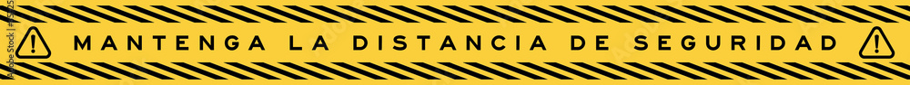 Línea de seguridad en español Stock Illustration | Adobe Stock