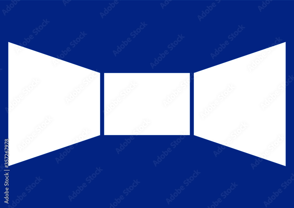 White template for text on a blue background. Poster. Advertising on ...