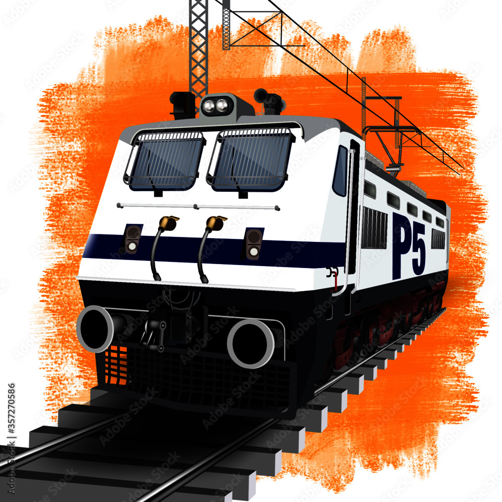 Indian Train Engine Front View