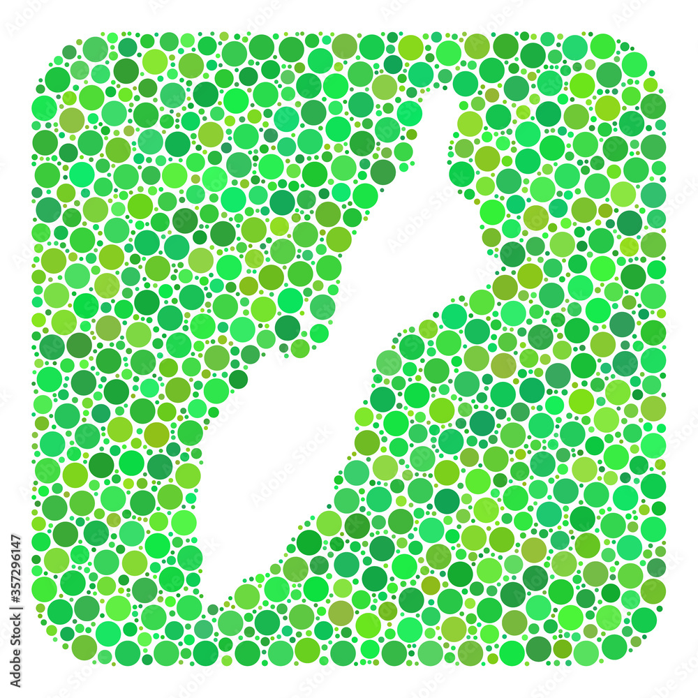 Map of Masirah Island mosaic created with rounded rectangle and ...