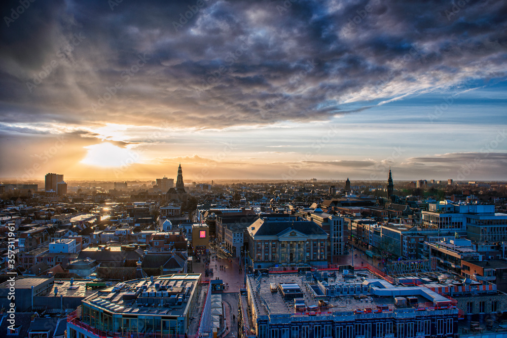 Groningen city skyline Stock Photo | Adobe Stock
