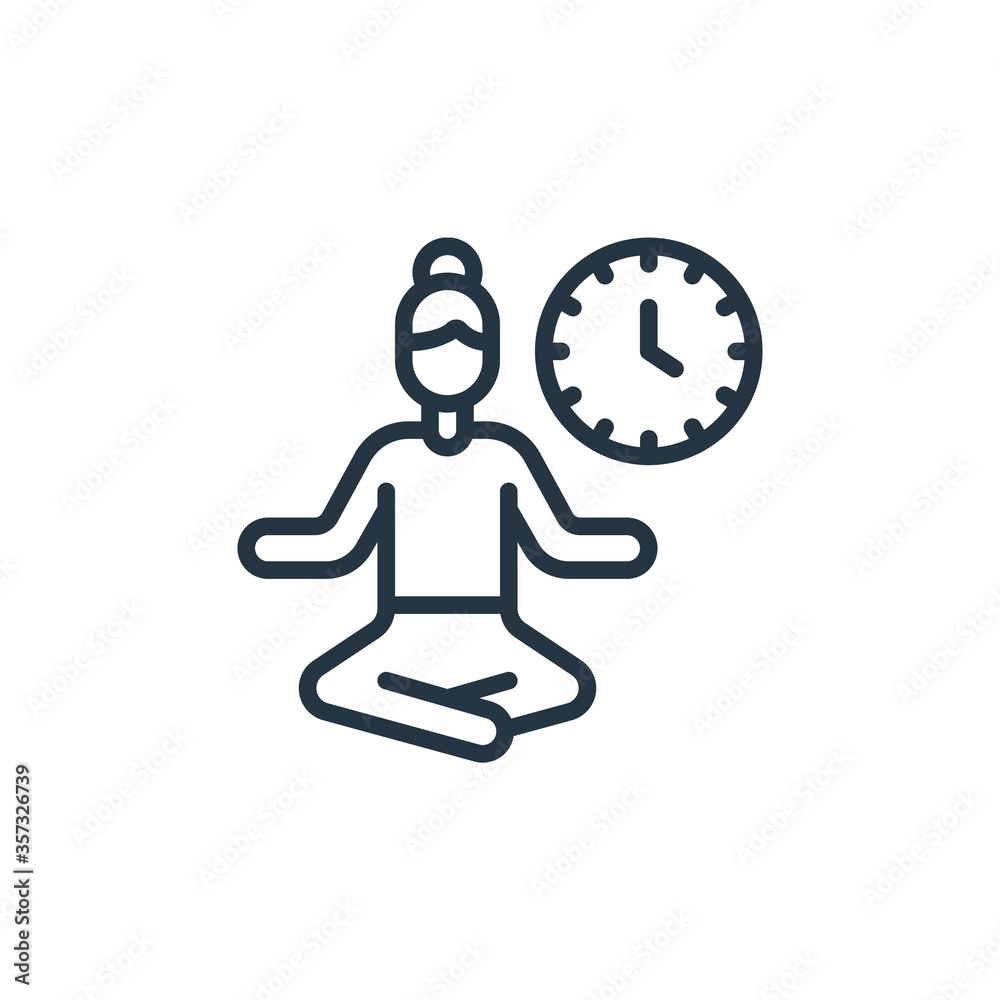 break time vector icon. break time editable stroke. break time linear ...