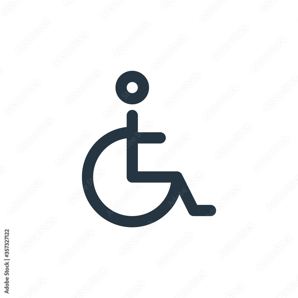 disability vector icon. disability editable stroke. disability linear ...