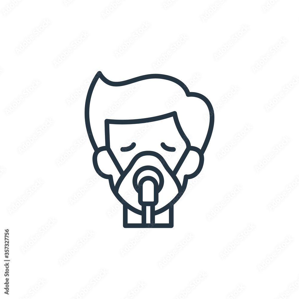oxygen mask vector icon. oxygen mask editable stroke. oxygen mask linear symbol for use on web ...